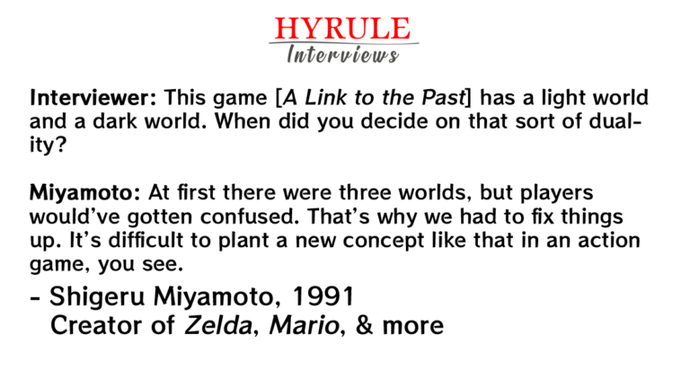 Hyrule Interviews – Set Side B