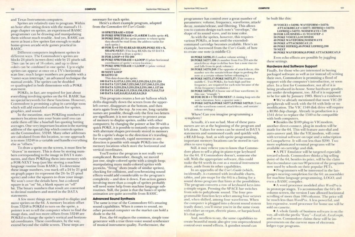 A 1982 Issue of Compute Introduces the Commodore 64 – Set Side B