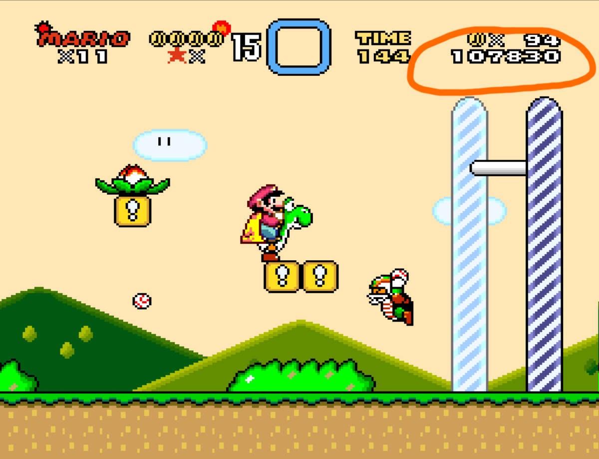 On Super Mario World’s Score Display – Set Side B