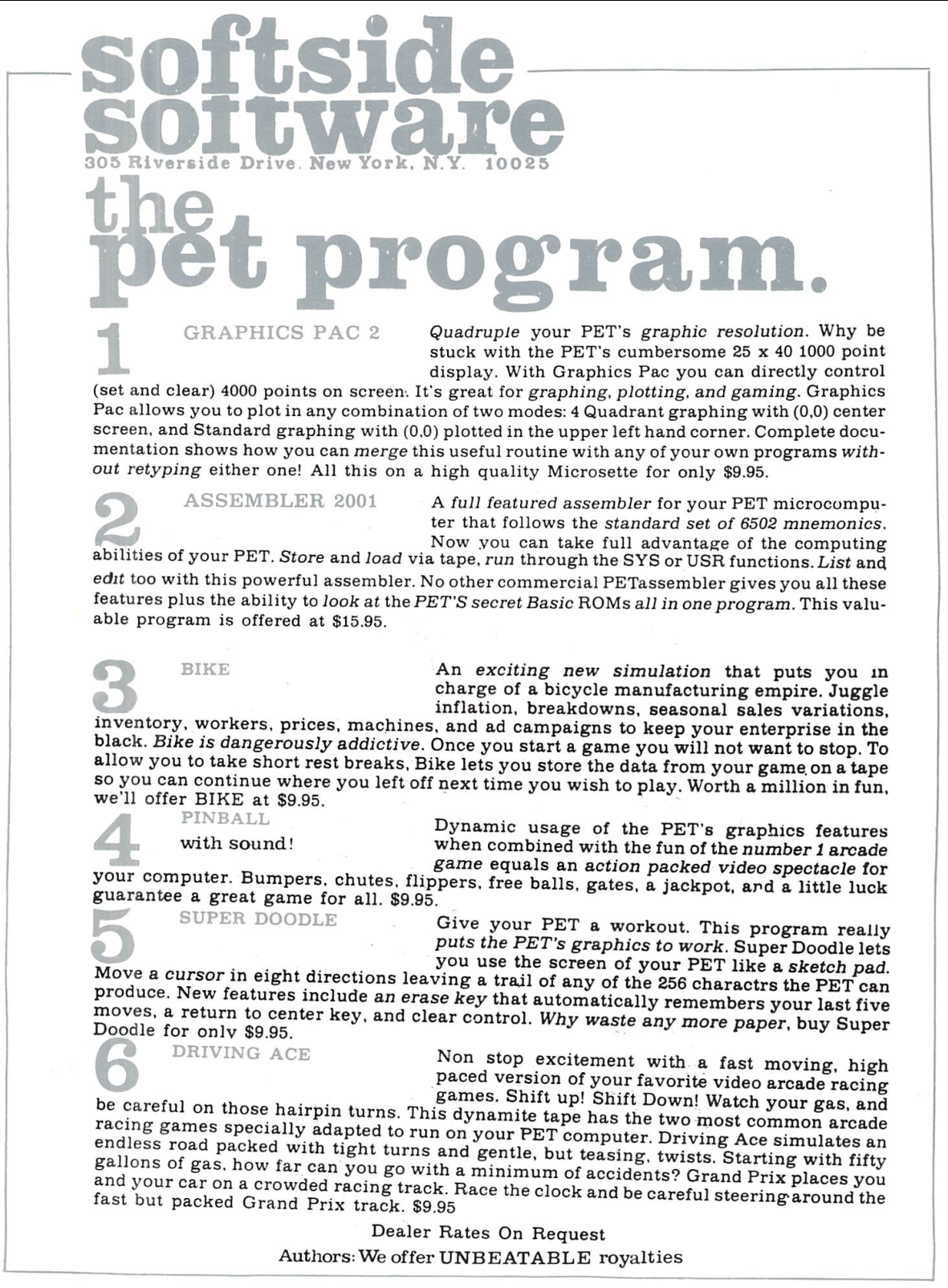 An Ad From Compute Magazine #001 – Set Side B